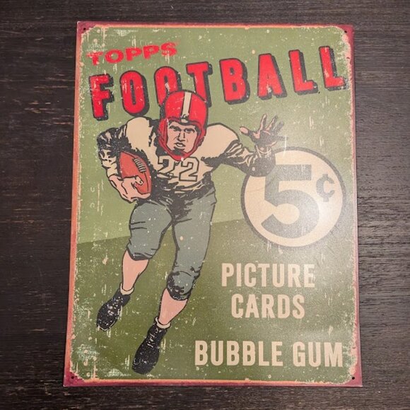 Topps | Other | Last Chancetopps 956 Football Tin Sign 206 13x16 Inches ...